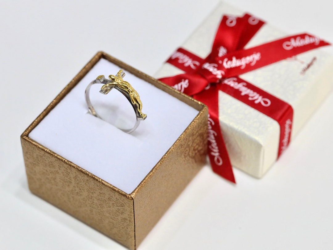 925 Silver Jesus INRI Ring | Non-tarnish Rhodium & Gold Plated ...