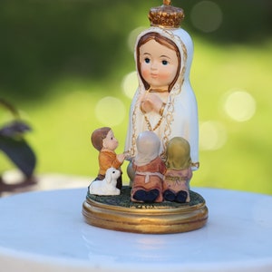 Our Lady of Fatima Miniature Statue: Hand-painted Resin, Baby ...
