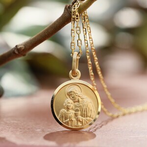 Holy Communion Pendant, First Communion Medal, Sterling Silver 925, 18 K Gold Plated, Medal for ...