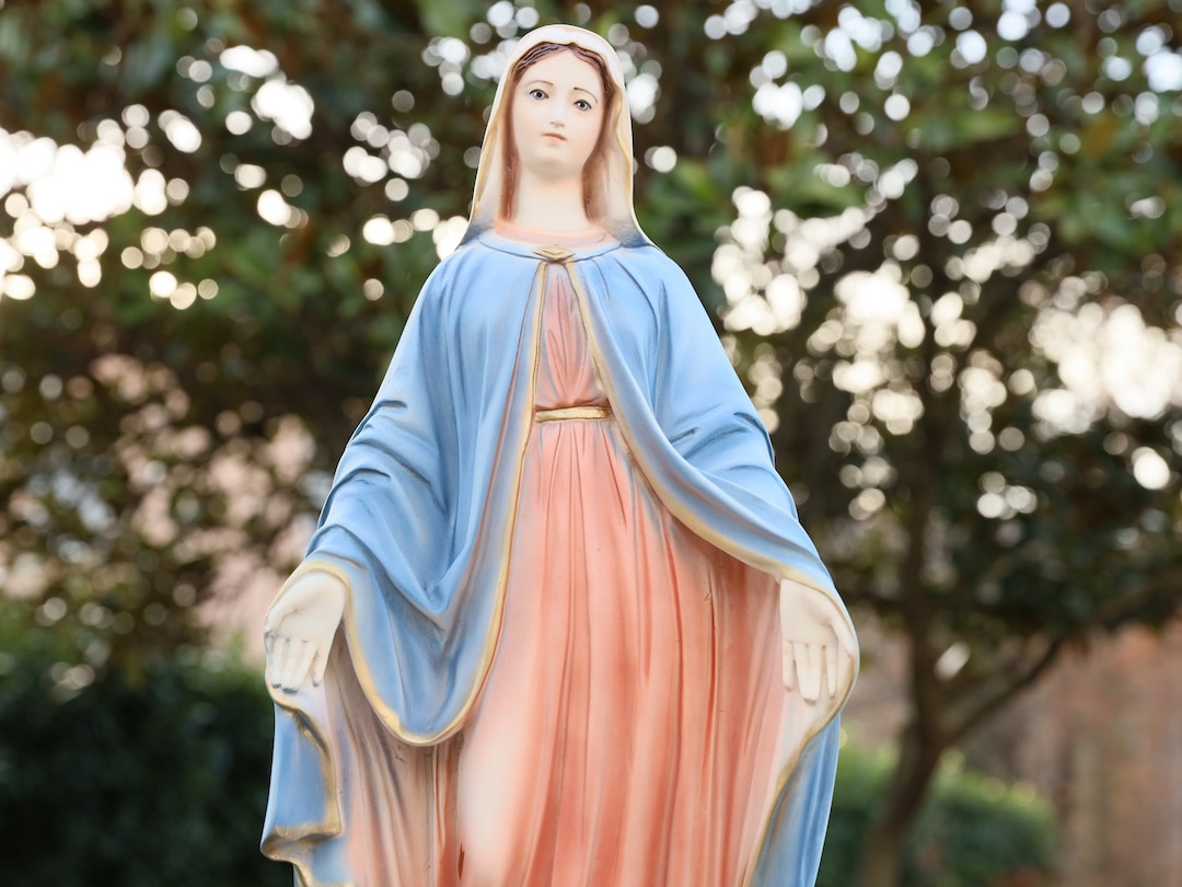 Our Lady of Grace 20 Inch Statue, Virgin Mary Outdoor Statue, Casted ...