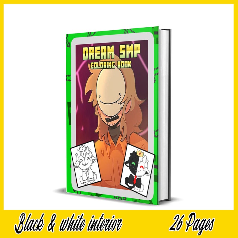Dream Smp Coloring Book: MCYT Coloring Book Gift for Gamers - Etsy