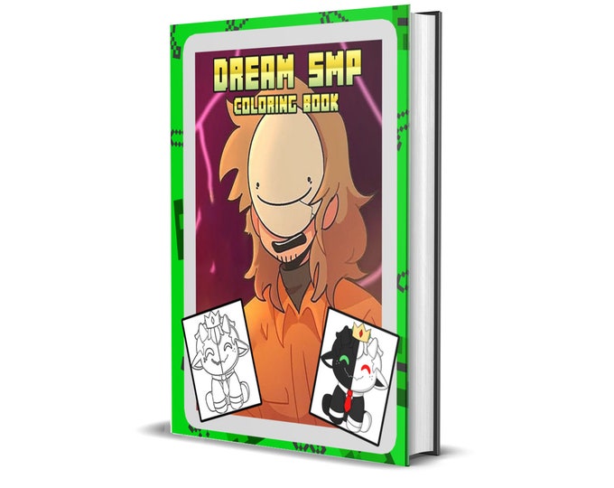 Fan-made Dream SMP Coloring Book DSMP Wilbursoot, Quackity, Tubbo ...