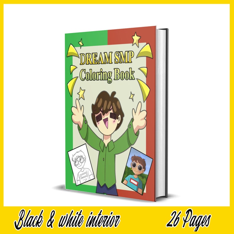 Dream Smp Coloring Book: MCYT Coloring Book Gift for Gamers - Etsy