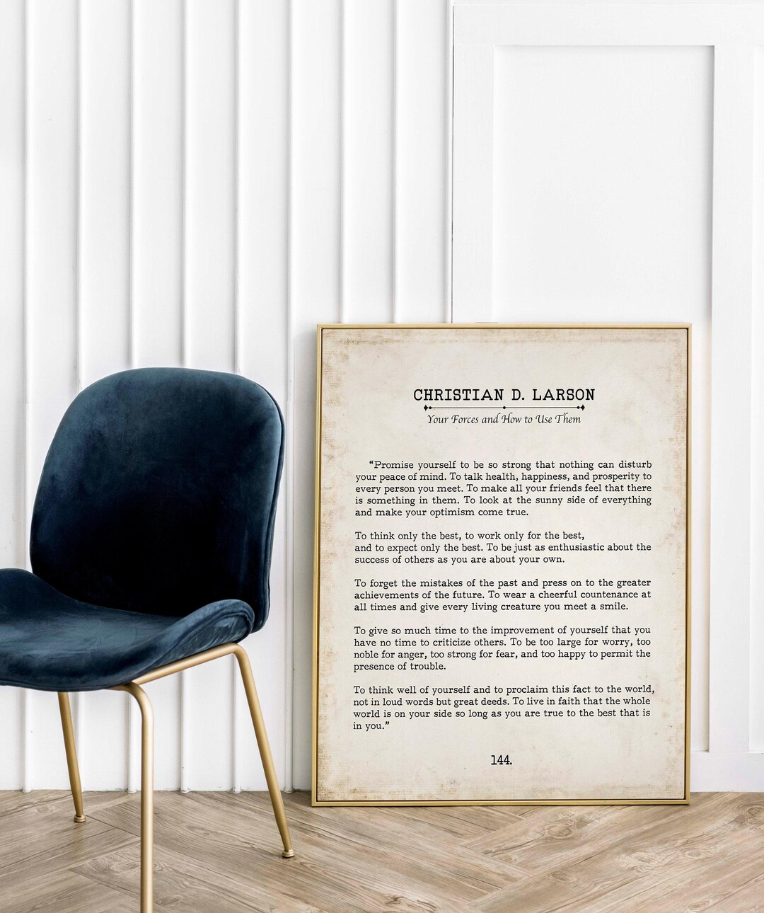 Christian Larson Quote Print: Vintage Book Page Style, Motivational ...