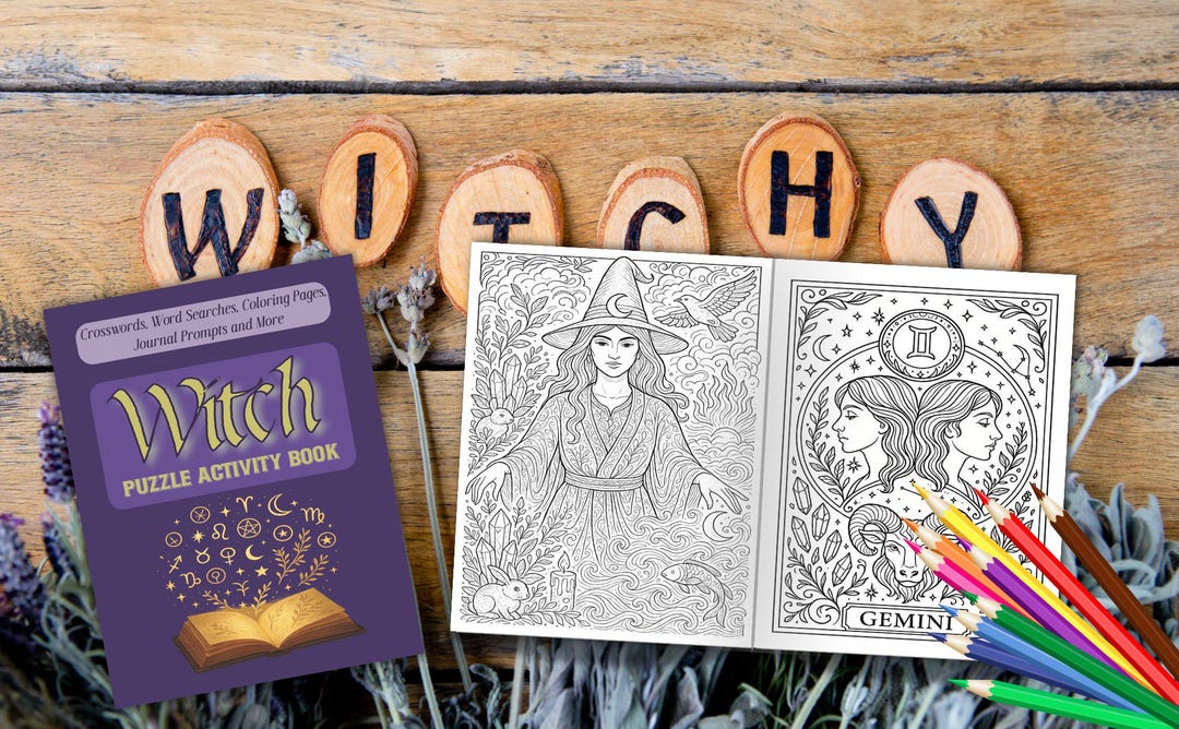 Large Print Witch Puzzle Activity Book |250+ Pages of Magical Fun ...