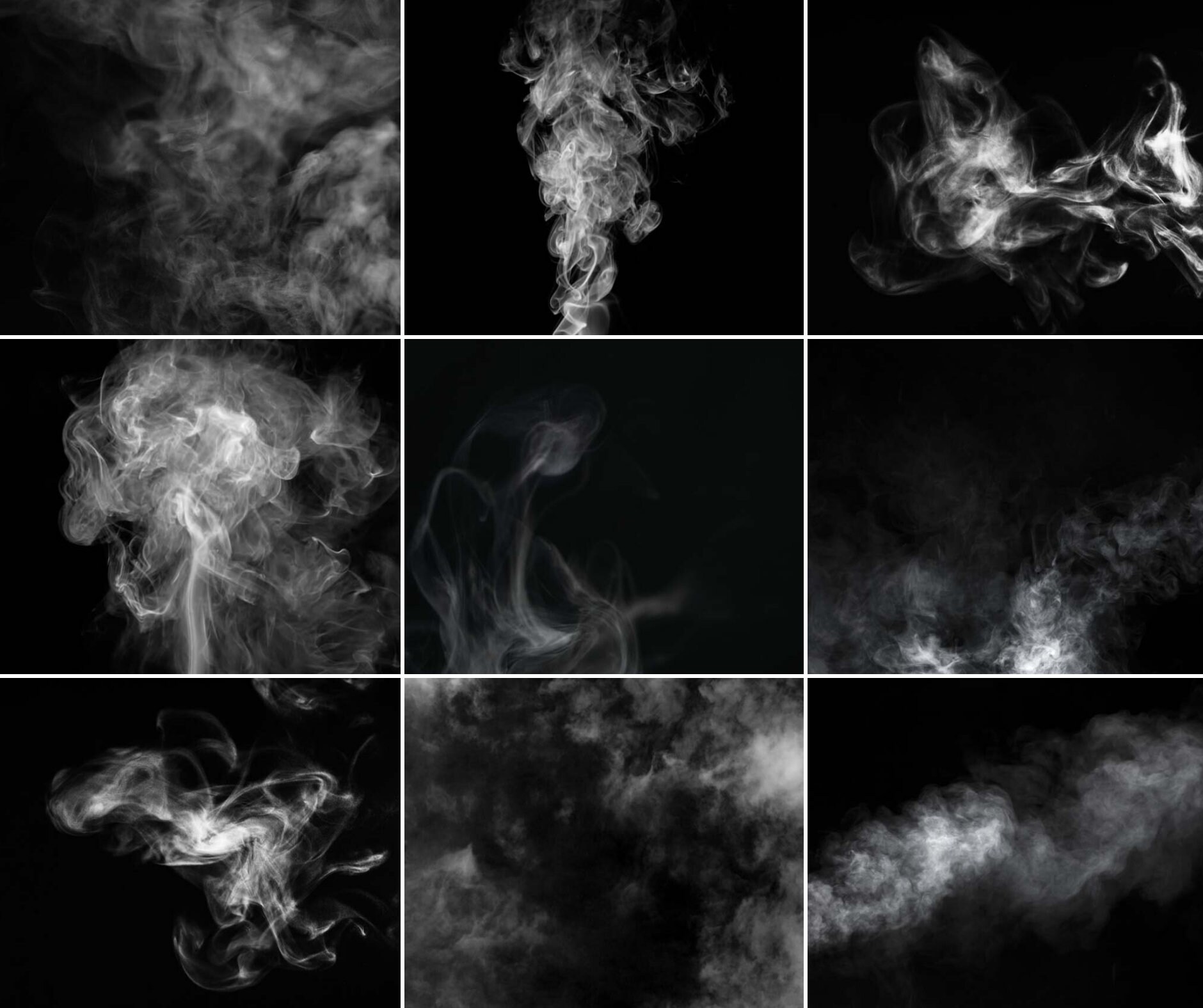 Smokey Texture Light Effects Digital Smoke & Fog Overlays for Photoshop ...