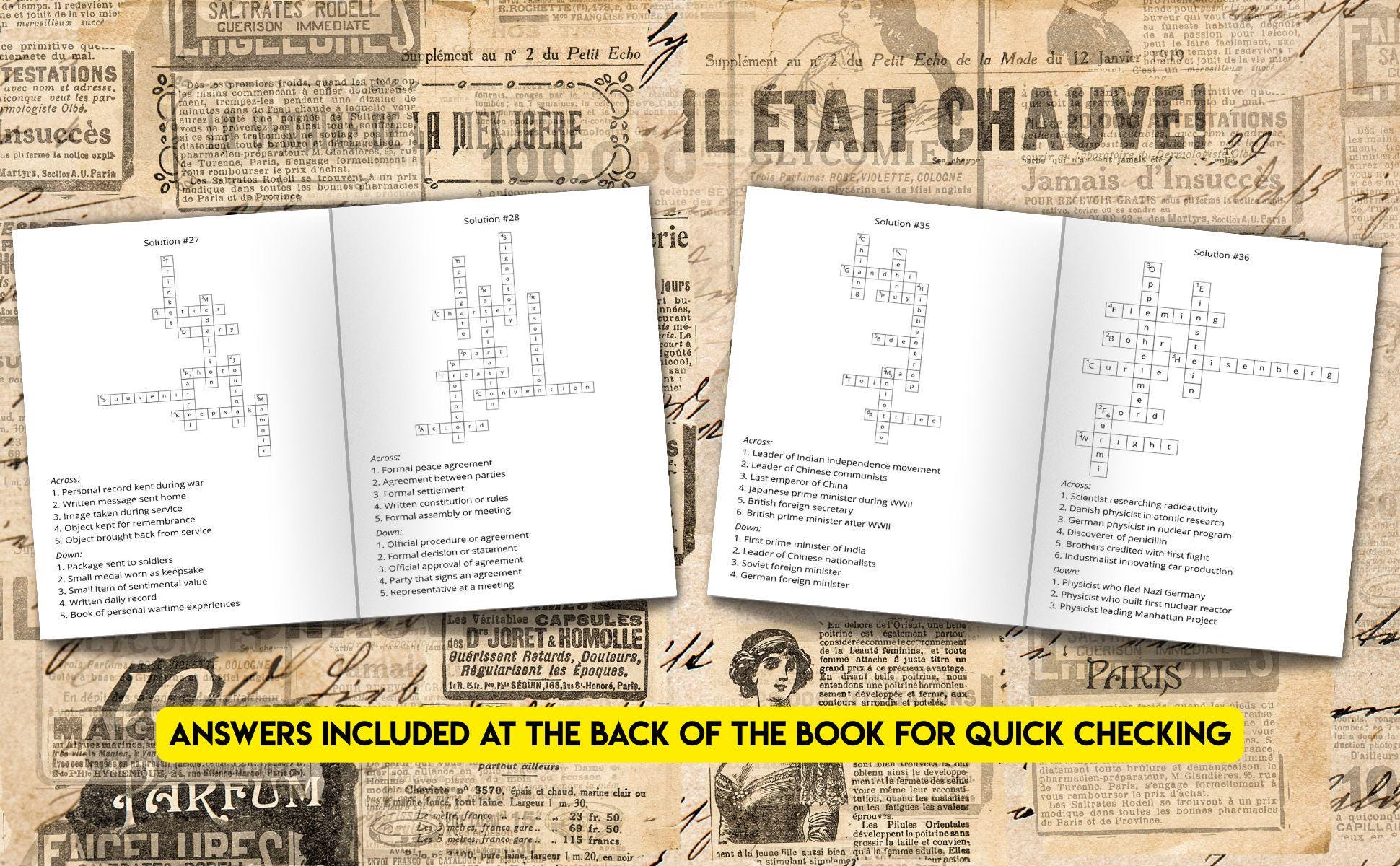 WWII History Crossword Puzzle Book: 1930s-40s Brain Games (PDF ...