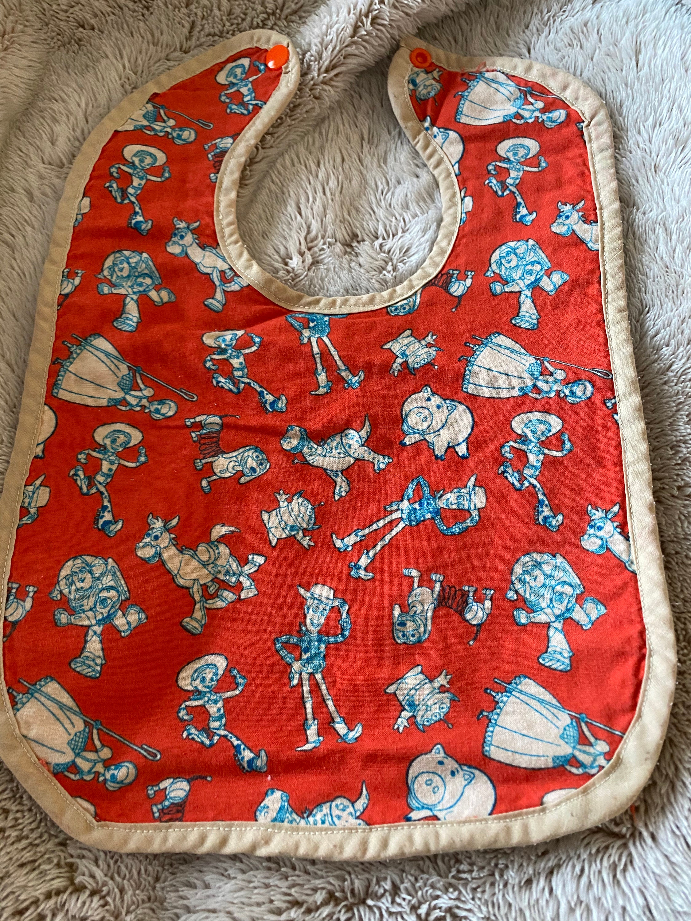 Disney’s Toy Story Red Handmade Feeding Bib - Etsy