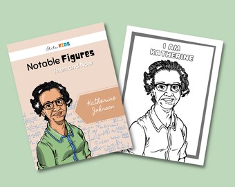 Katherine Johnson Coloring Page - Etsy UK