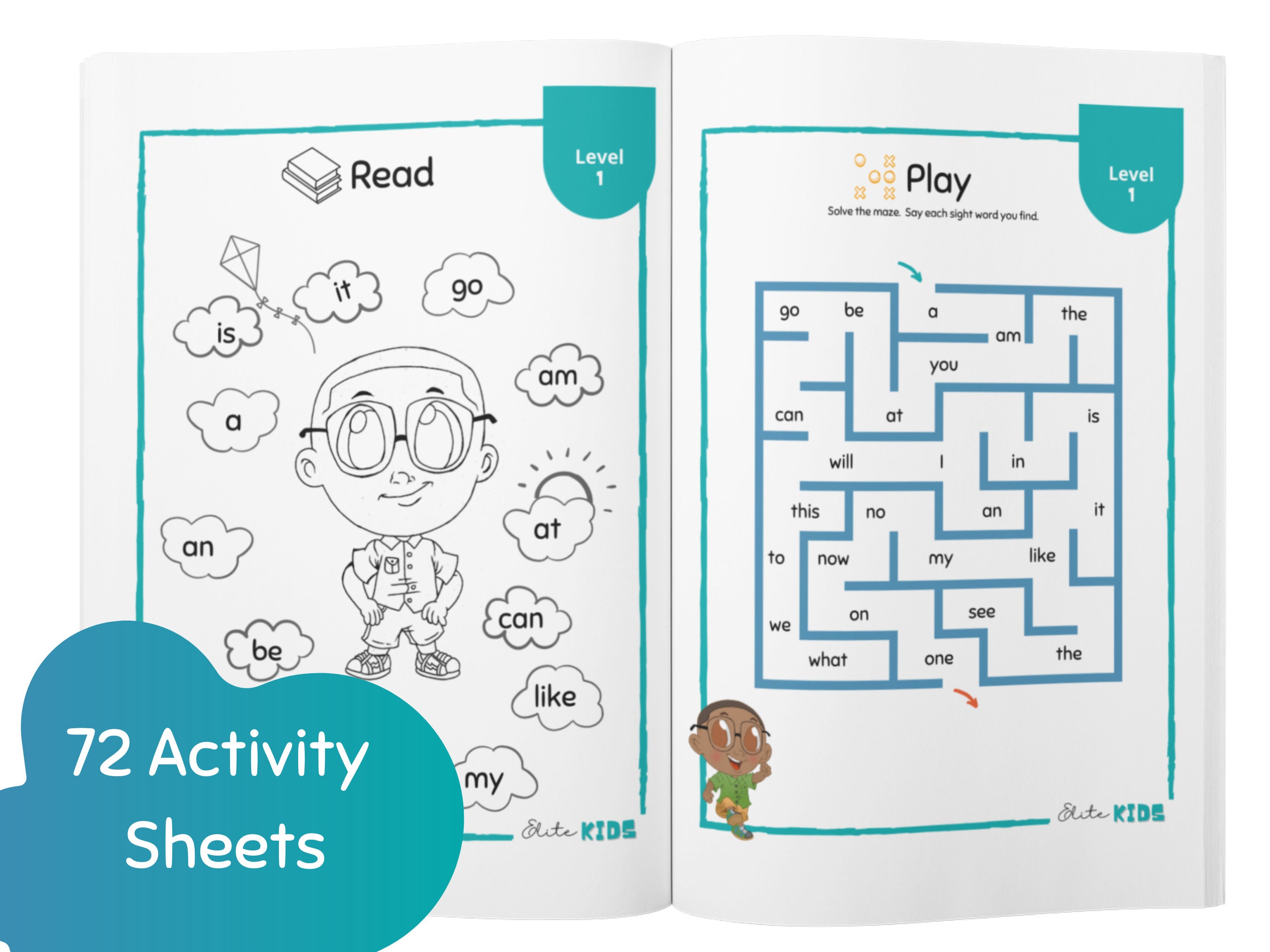 Sight Words Workbook DIGITAL EDITION 72 Colorful Activity | Etsy