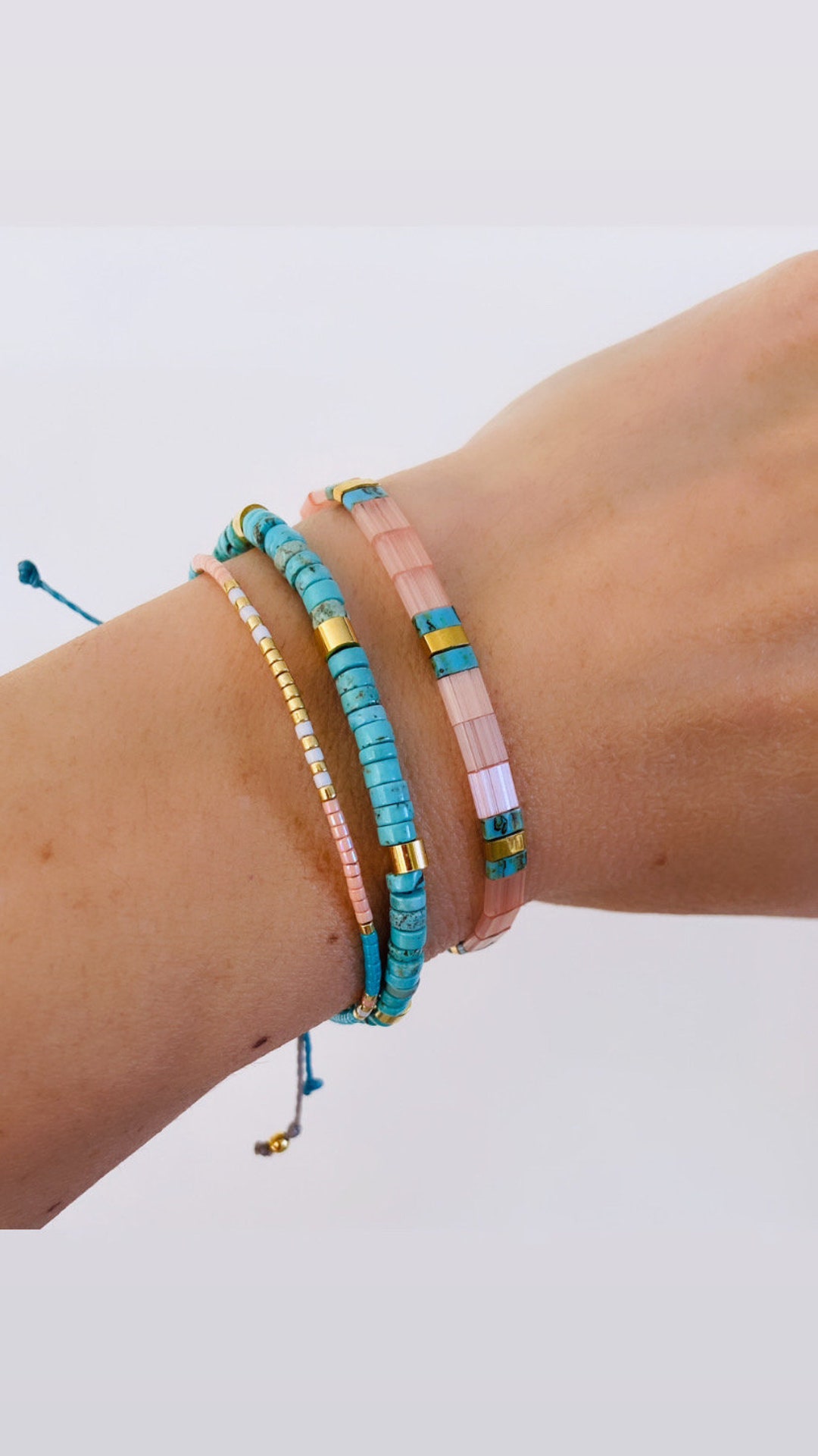 Stackable Bracelets | Bead Bracelets | for Women | Adjustable Bracelet ...