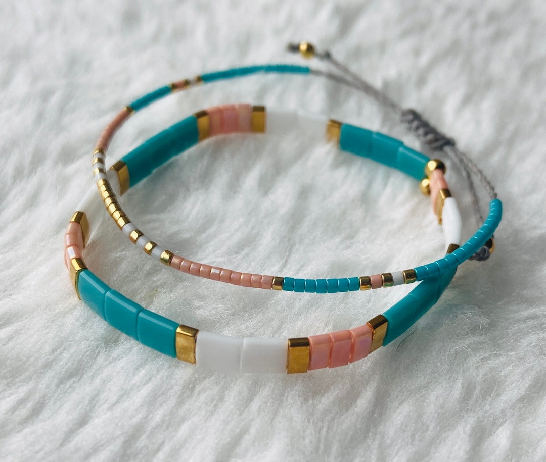 Stackable Bracelets, Stretch Bracelet, Gold Plated Beads, Set ...