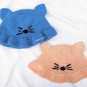 Crochet Cat Bucket Hat Written Pattern - Etsy Canada
