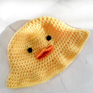 Crochet Written Pattern - Duck Bucket Hat - Etsy