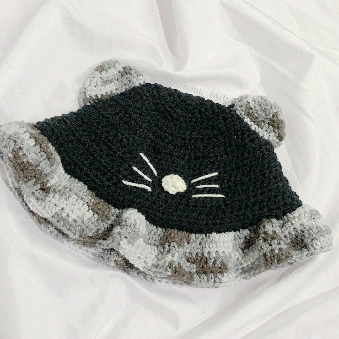 Crochet Written Pattern- Cat Bucket Hat - Etsy