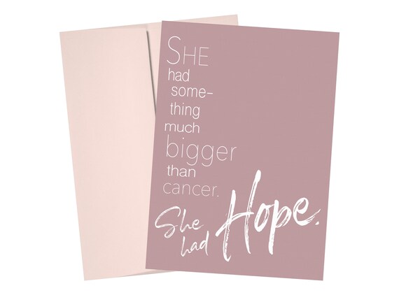 BIG HOPE inside message / Greeting Card for Women Women | Etsy