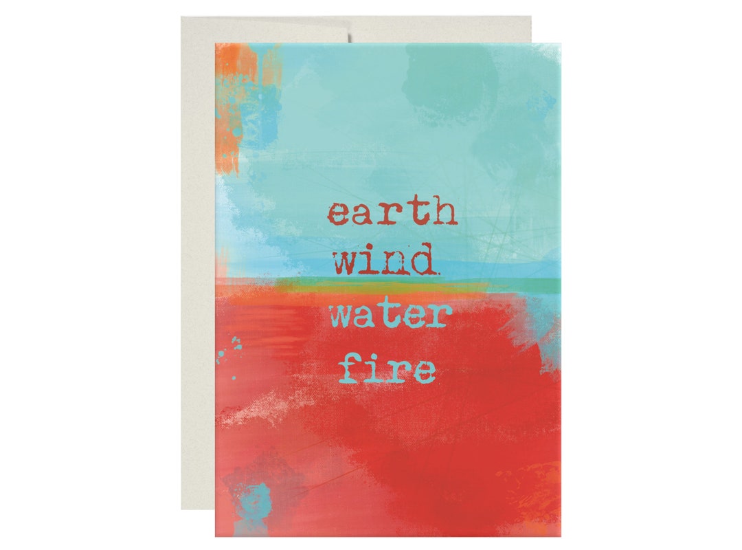 EARTH WIND FIRE, Inside Message / Greeting Card by Shaded Design ...