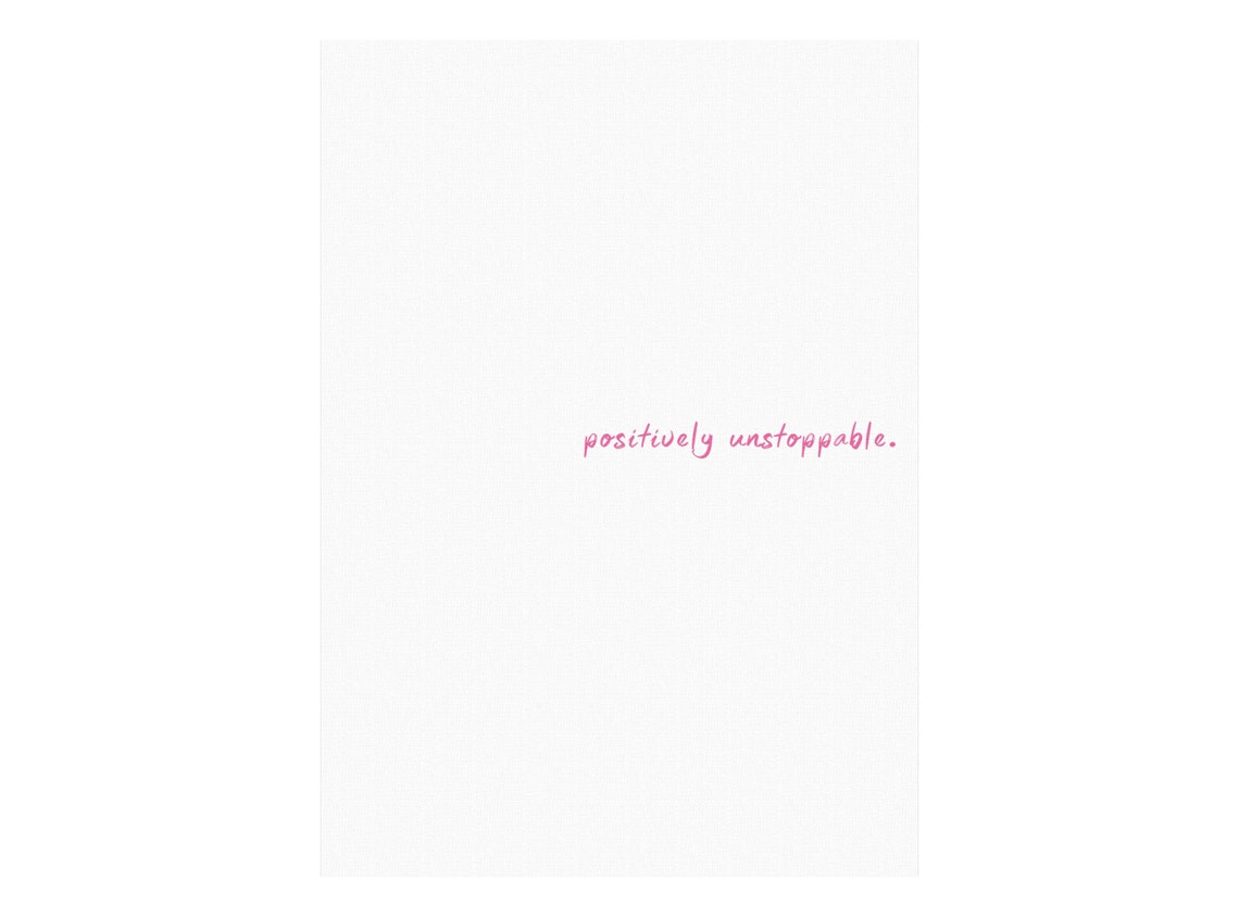 UNSTOPPABLE, Inside Message / Greeting Card for Women, Cancer Card ...