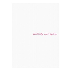 UNSTOPPABLE, Inside Message / Greeting Card for Women, Cancer Card ...