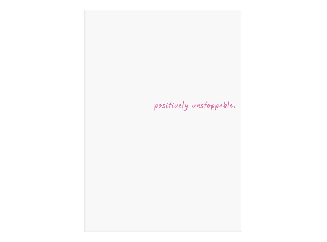 UNSTOPPABLE, Inside Message / Greeting Card for Women, Cancer Card ...