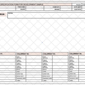 Illustrator Tech Pack Template for Handbags and Wallets includes ...