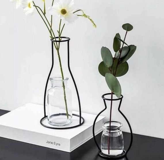 Black Wired Line Vase | Etsy