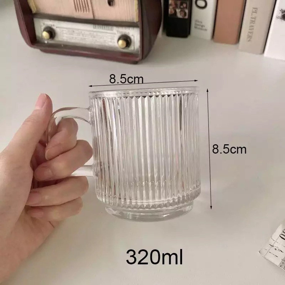 Ripple Glass Japanese Style Mug Ribbed Brown Black - Etsy