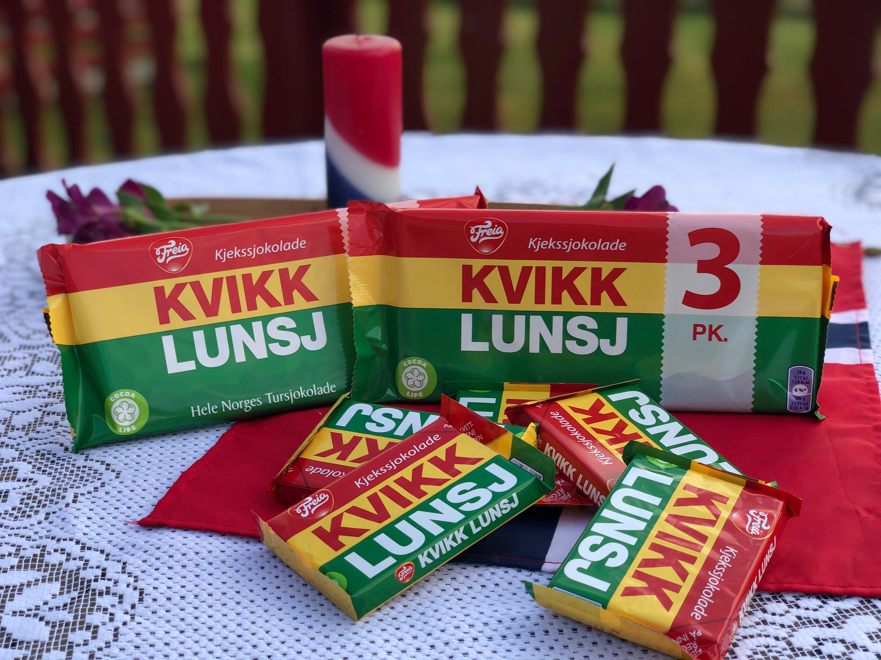 KVIKK LUNSJ 2x6pk Norwegian Milk Chocolate Freia Norge Melkesjokolade ...