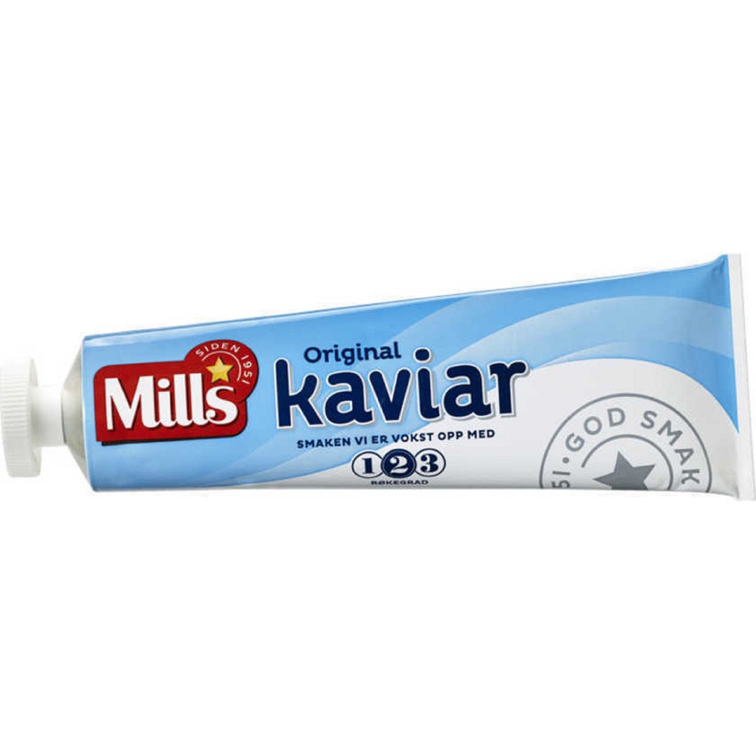 Large Original Mills Kaviar Smoked Fish Roe Paste Caviar 245g Tube Cod ...