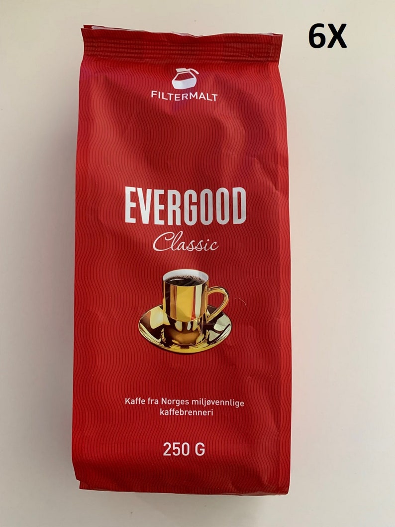 Norwegian Coffee Evergood for Filter 6x250g Grounded Coffee - Etsy Hong Kong