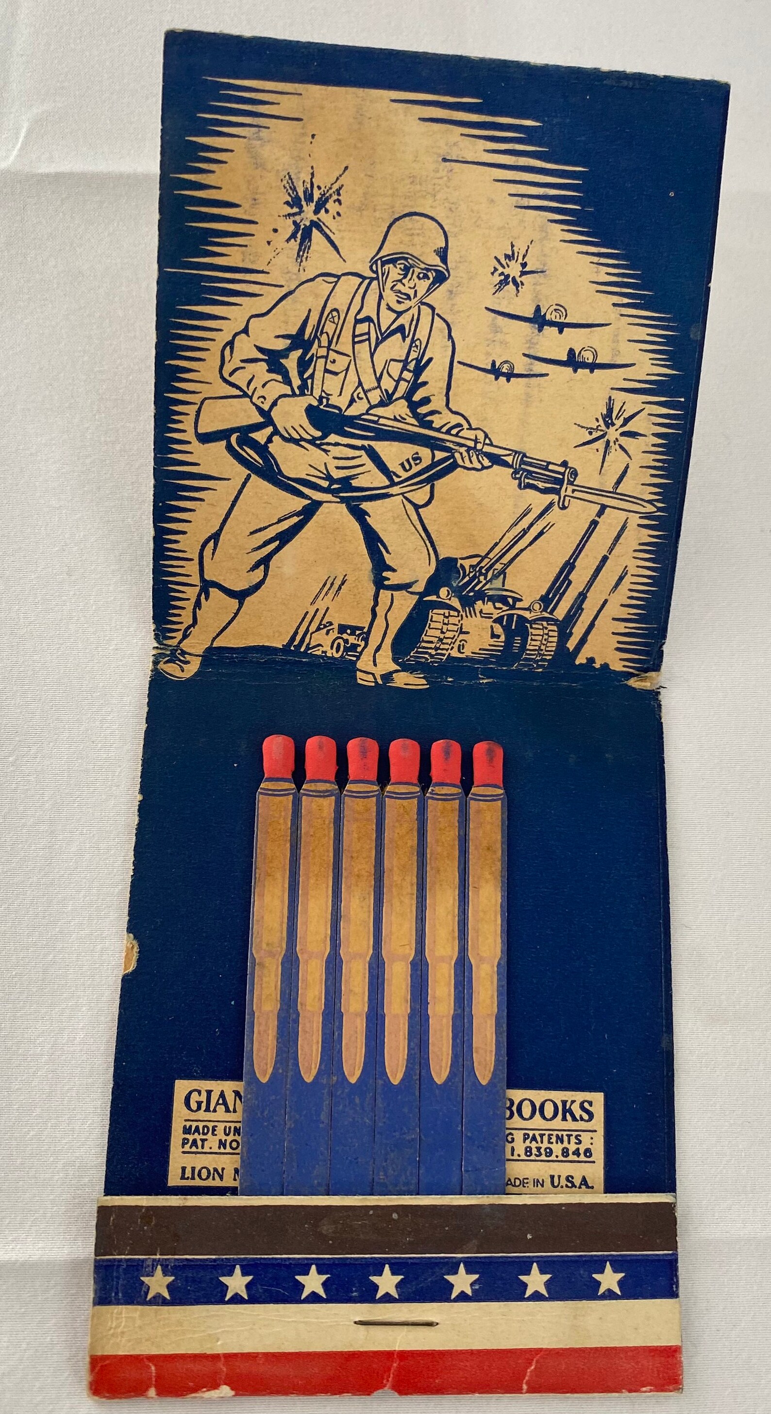 WWII Lion Match Co. Giant Feature Matchbook | Etsy