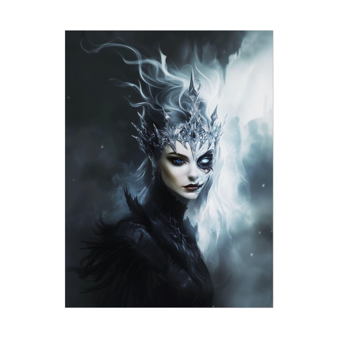 Rolled Art Print, Norse Goddess Hel Painting, Gothic Art, Asatru Decor ...