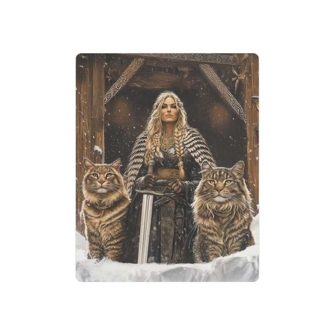 Metal Art Print - Norse Goddess Freyja Painting, Love Beauty War ...