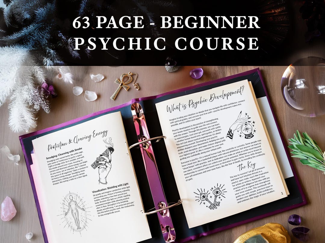Beginner Psychic Course With Workbook, PDF, Digital or Printable ...
