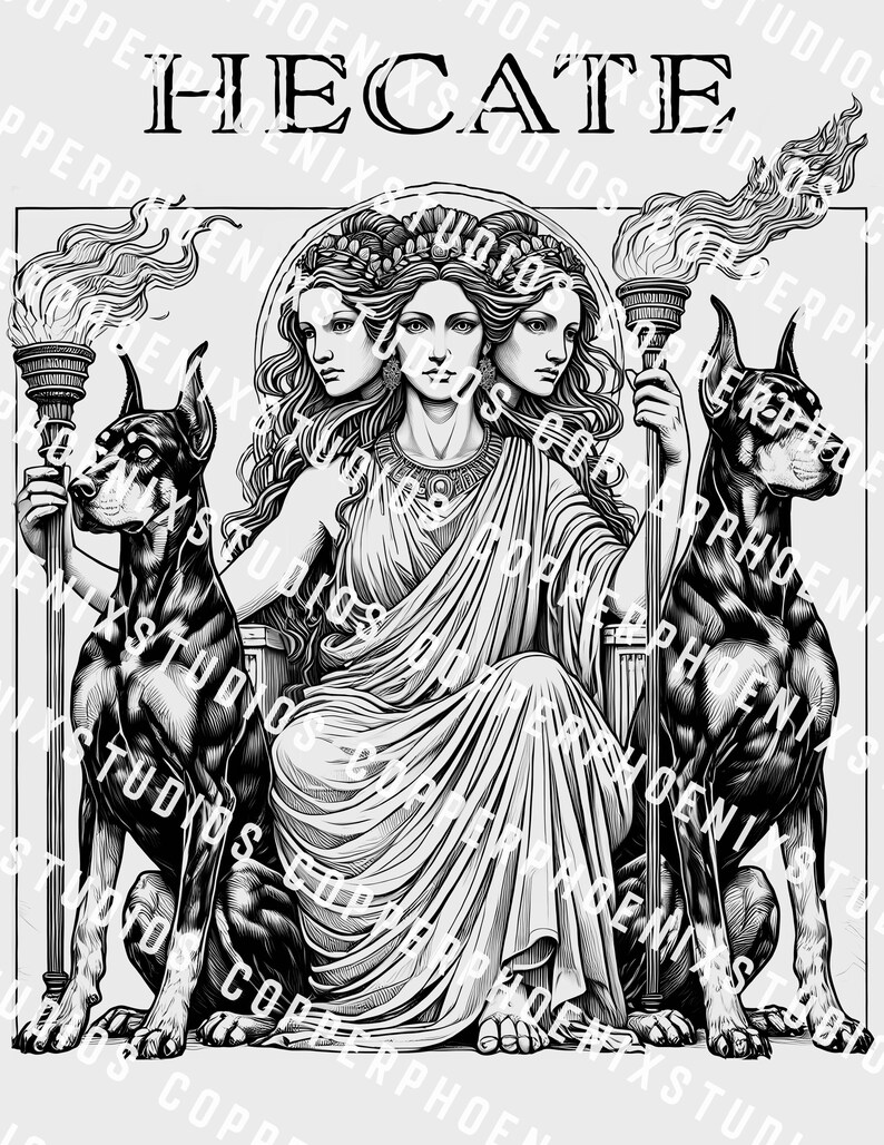 Hecate Coloring Pages: A Goddess Coloring Book With History ...