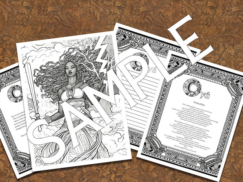 Oya: Yoruba Goddess of Creativity and Destruction Coloring Pages - Etsy