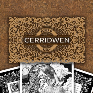 Cerridwen Goddess Coloring Book Pages: Welsh Mythology (printable PDF ...