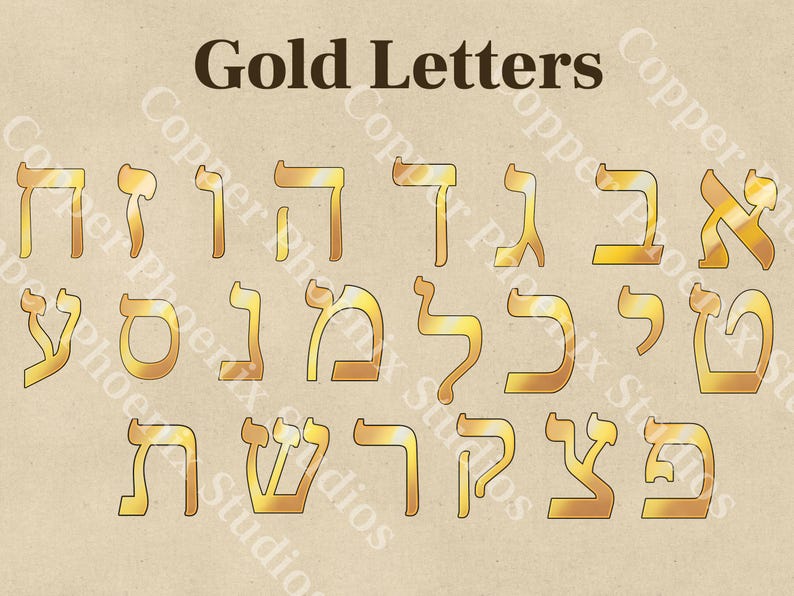 Hebrew Alphabet Digital Download Bundle | 88 High-resolution Files ...