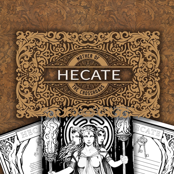 Hecate Goddess Coloring Page - Etsy