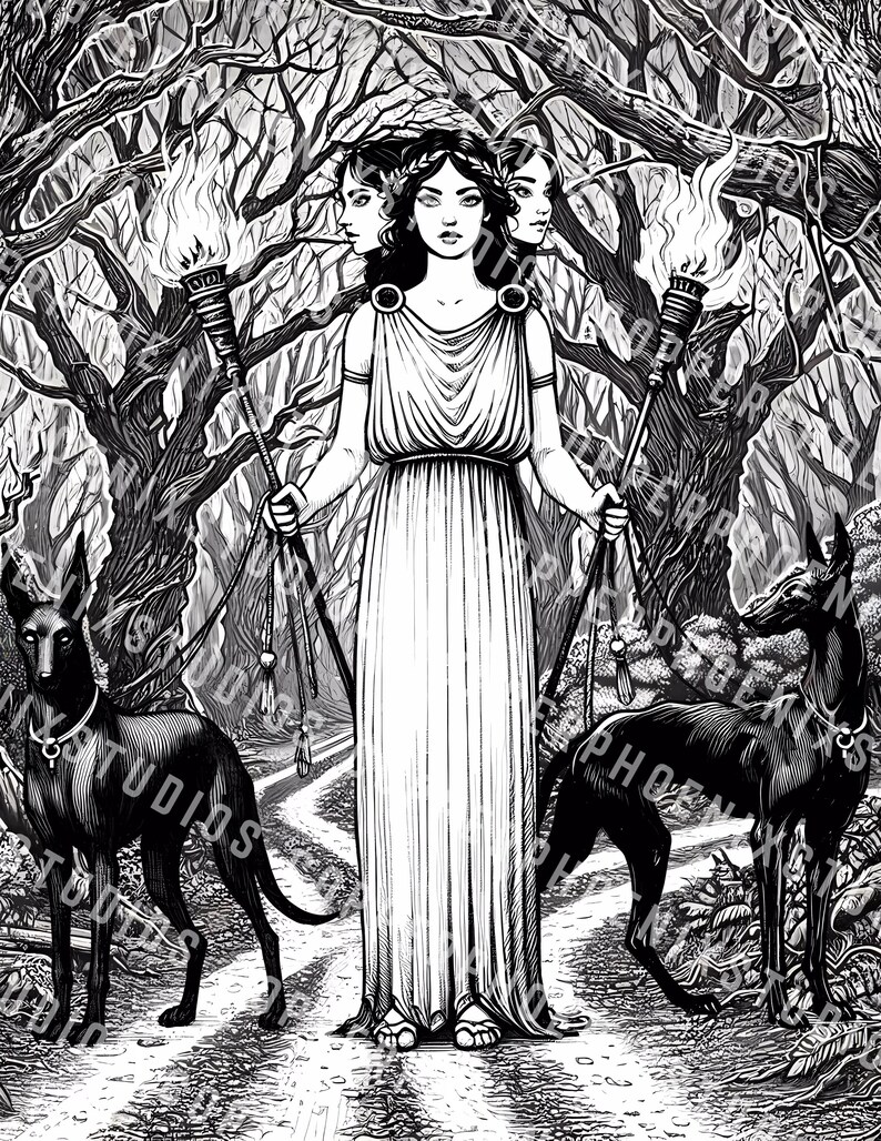 Hecate Coloring Pages: A Goddess Coloring Book With History ...