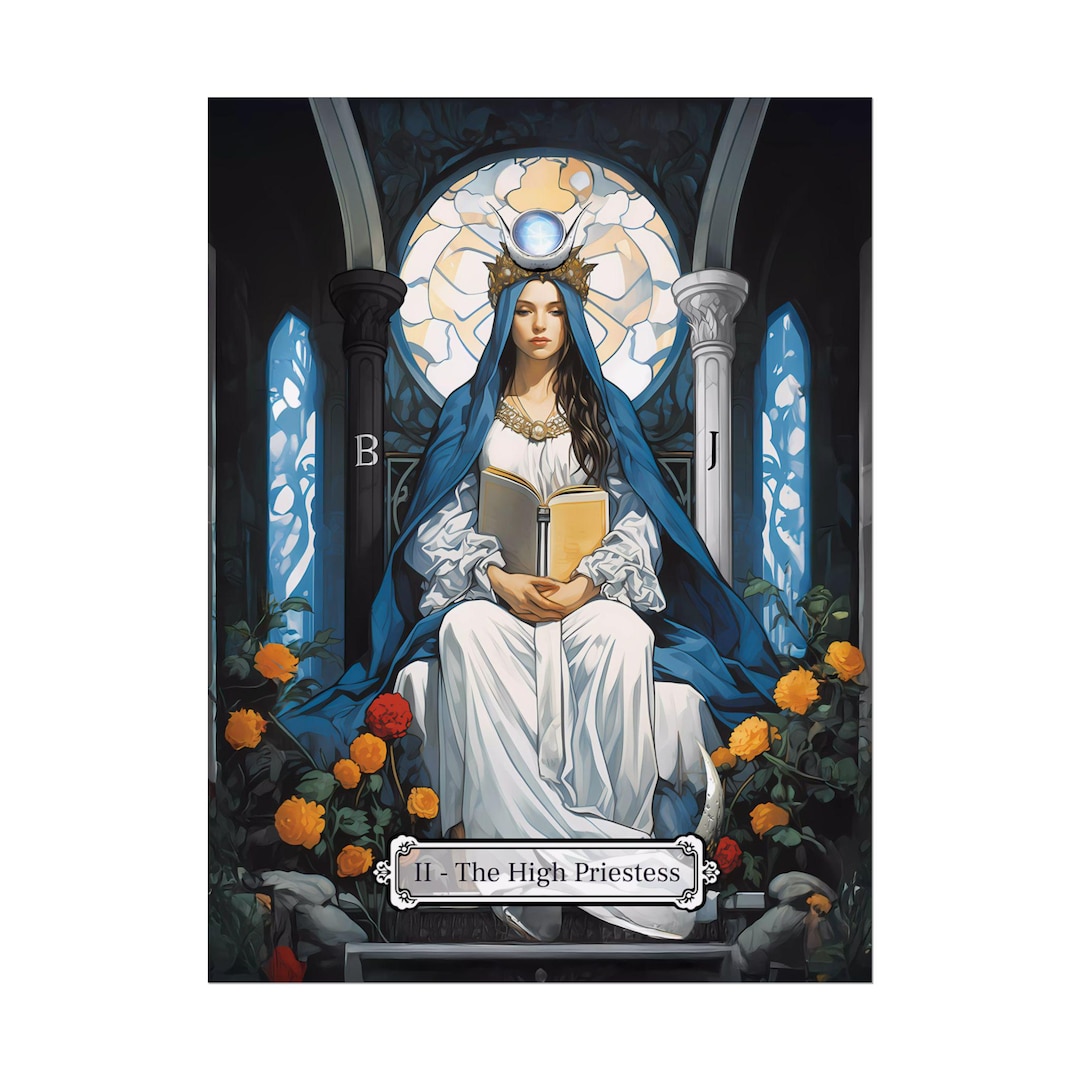 High Priestess Tarot Art Print - Thelemic Gnostic Wall Decor - Etsy