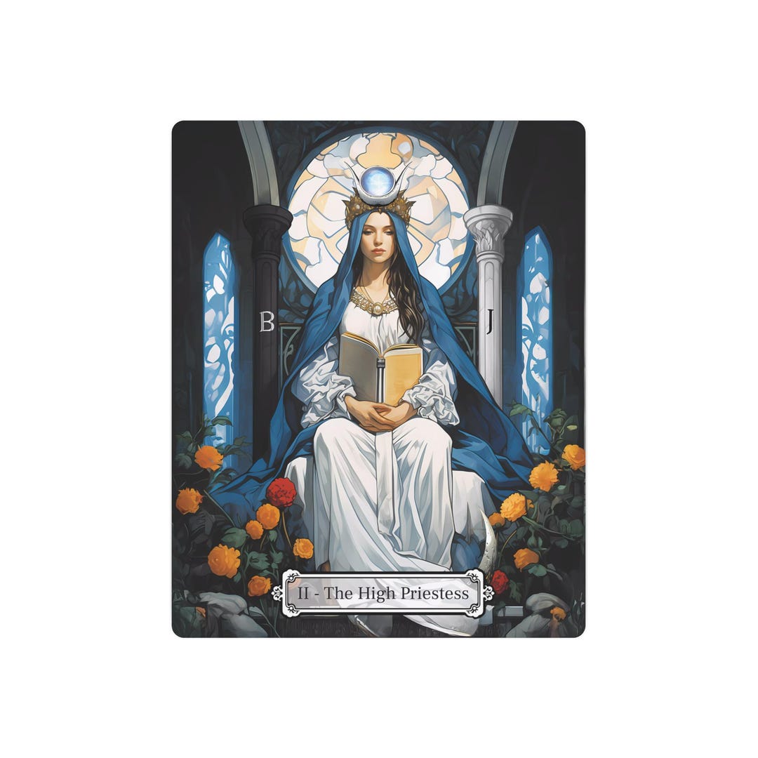 High Priestess Tarot Metal Wall Art - Thelemic Ritual Print - Etsy