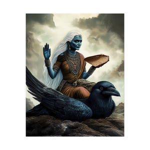 Dhumavati, the Widow Goddess - Hindu Deity Art Print - Etsy