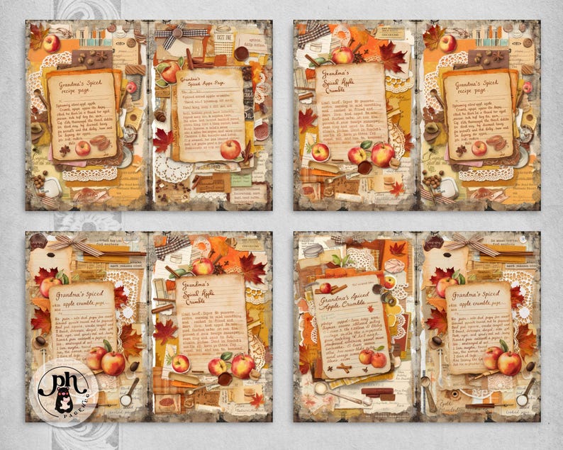 Spiced Autumn Recipe Junk Journal Page – Grandma’s Apple Crumble ...