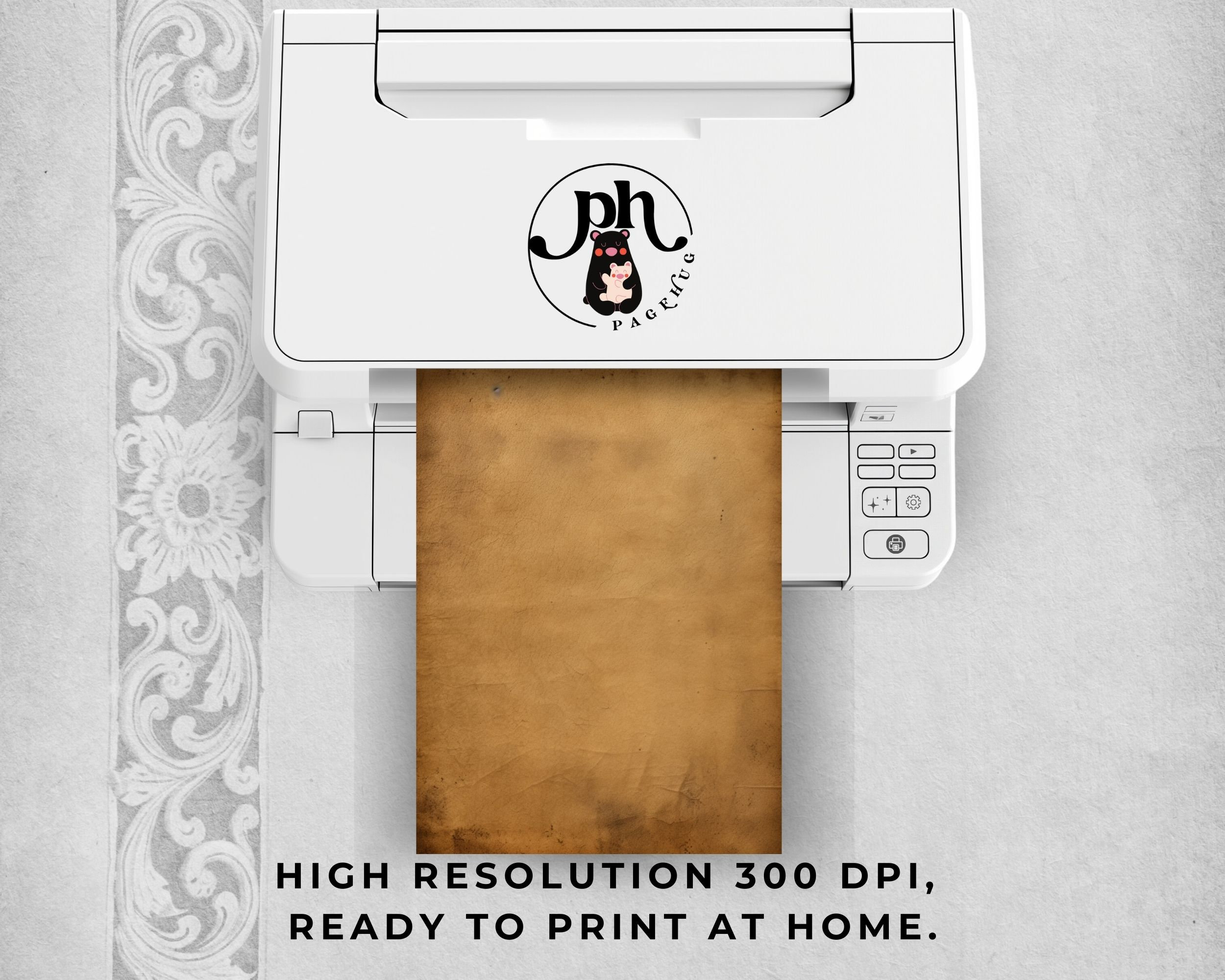 Printable Journal Paper Vintage Background, 24 JPG Sheets 300 DPI ...