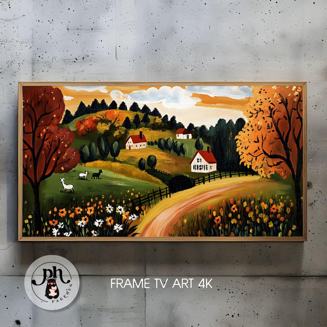 Frame TV Art 4K Wallpaper Backgrounds Landscape Rustic Country Spring ...