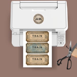 100 Old Train Ticket Labels Junk Journal | Vintage Travel Ephemera ...