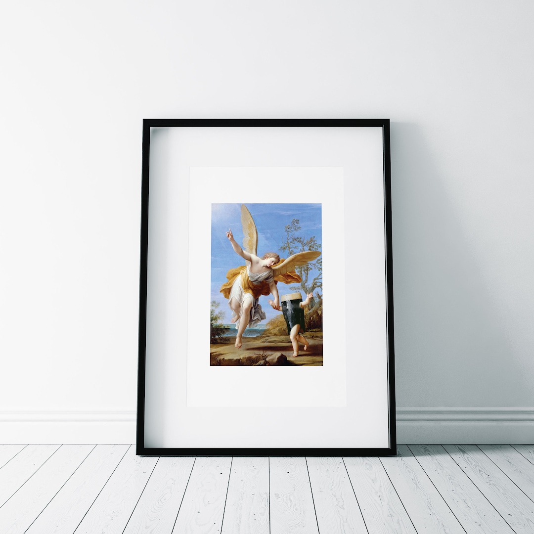 Pint Angel Print A4 - Etsy