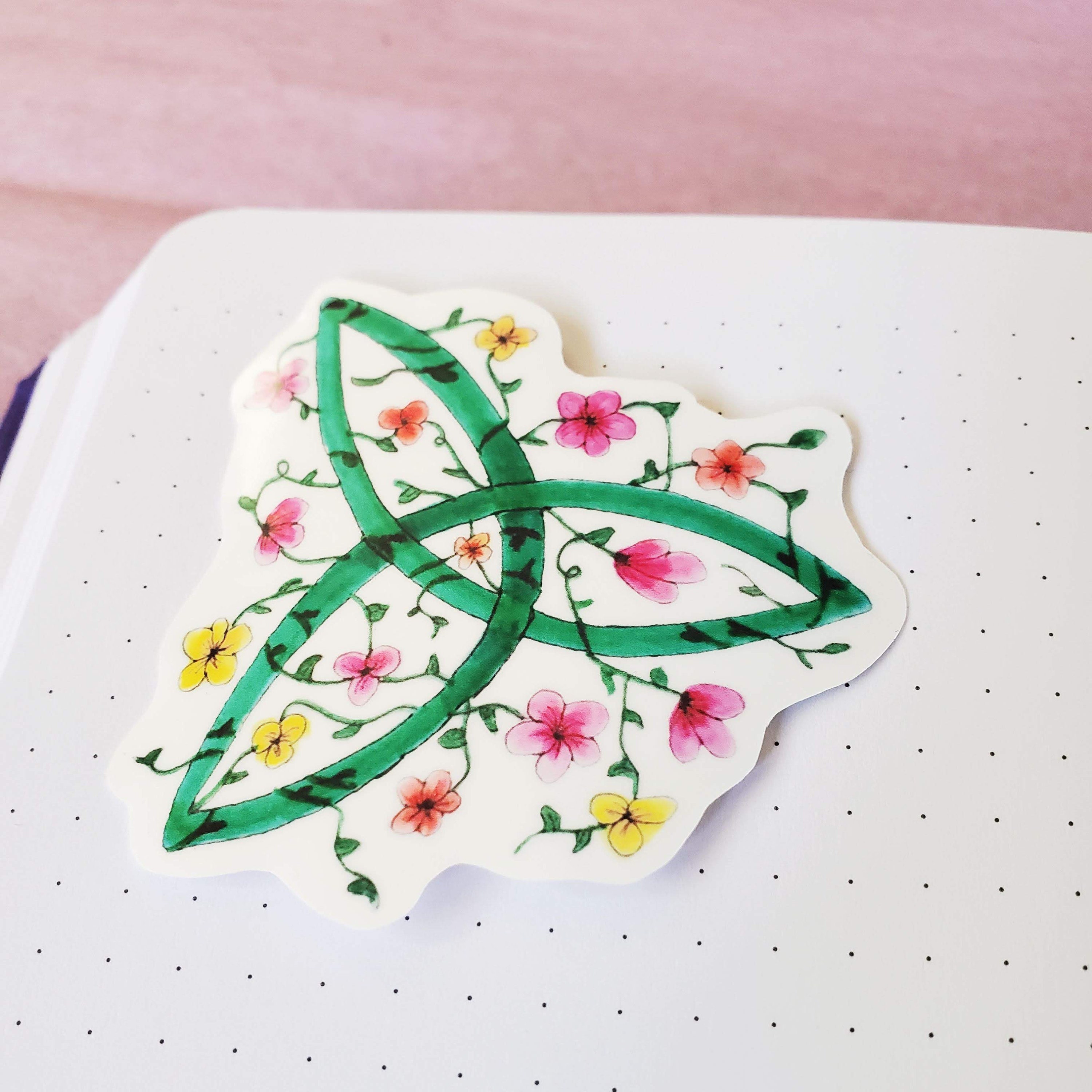 Celtic Knot Sticker, Waterproof Decal, Floral Celtic Knot, Trinity Knot ...