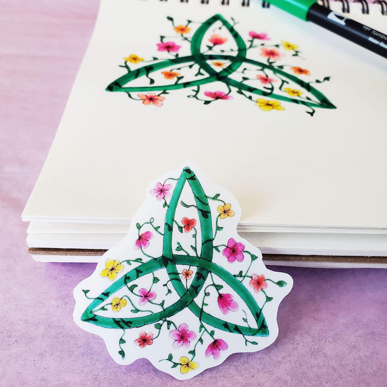 Celtic Knot Sticker Waterproof Decal Floral Celtic Knot - Etsy